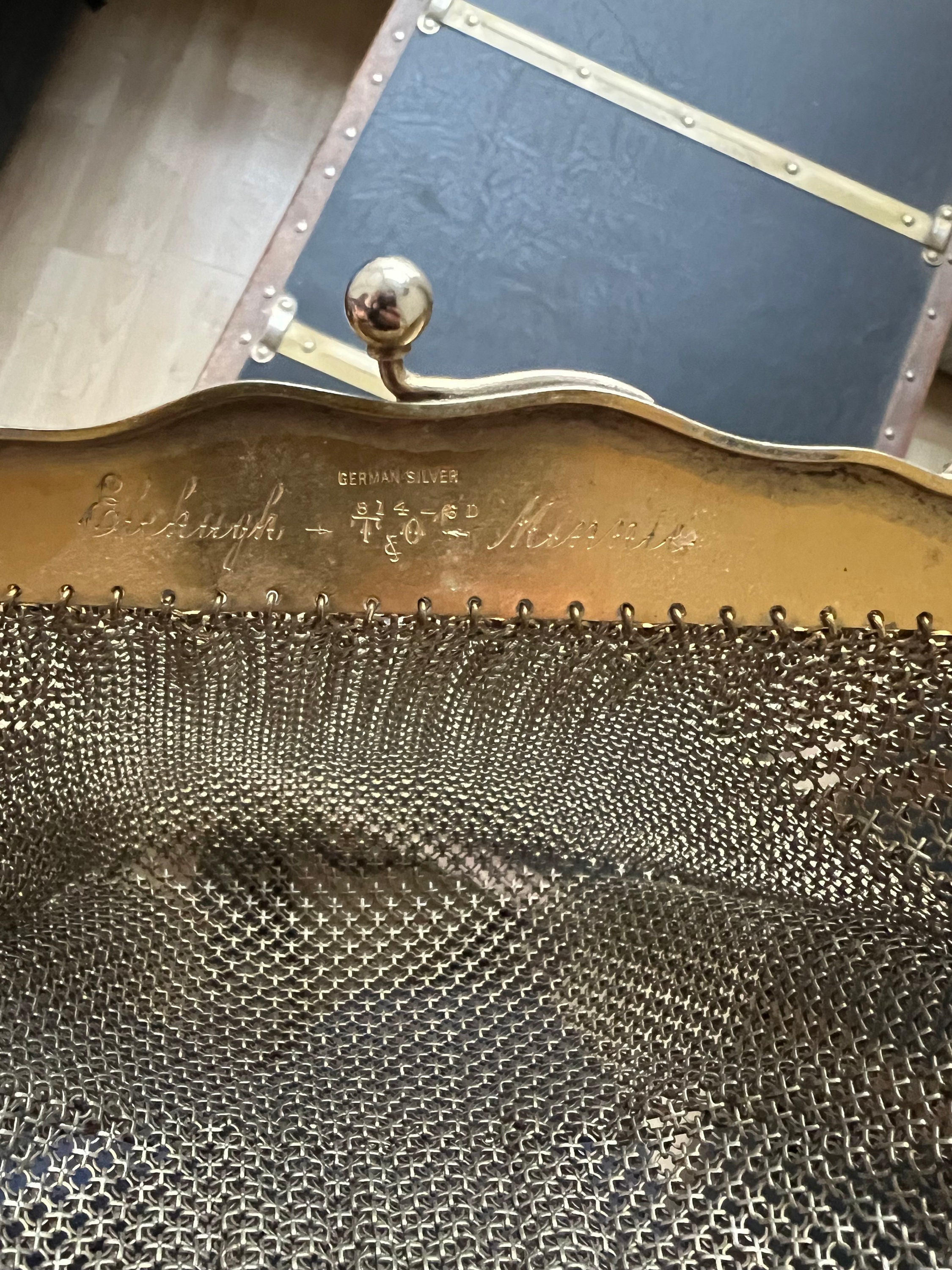 Rare Antique Gold Tinted German Silver Chainmail Purse - Etsy