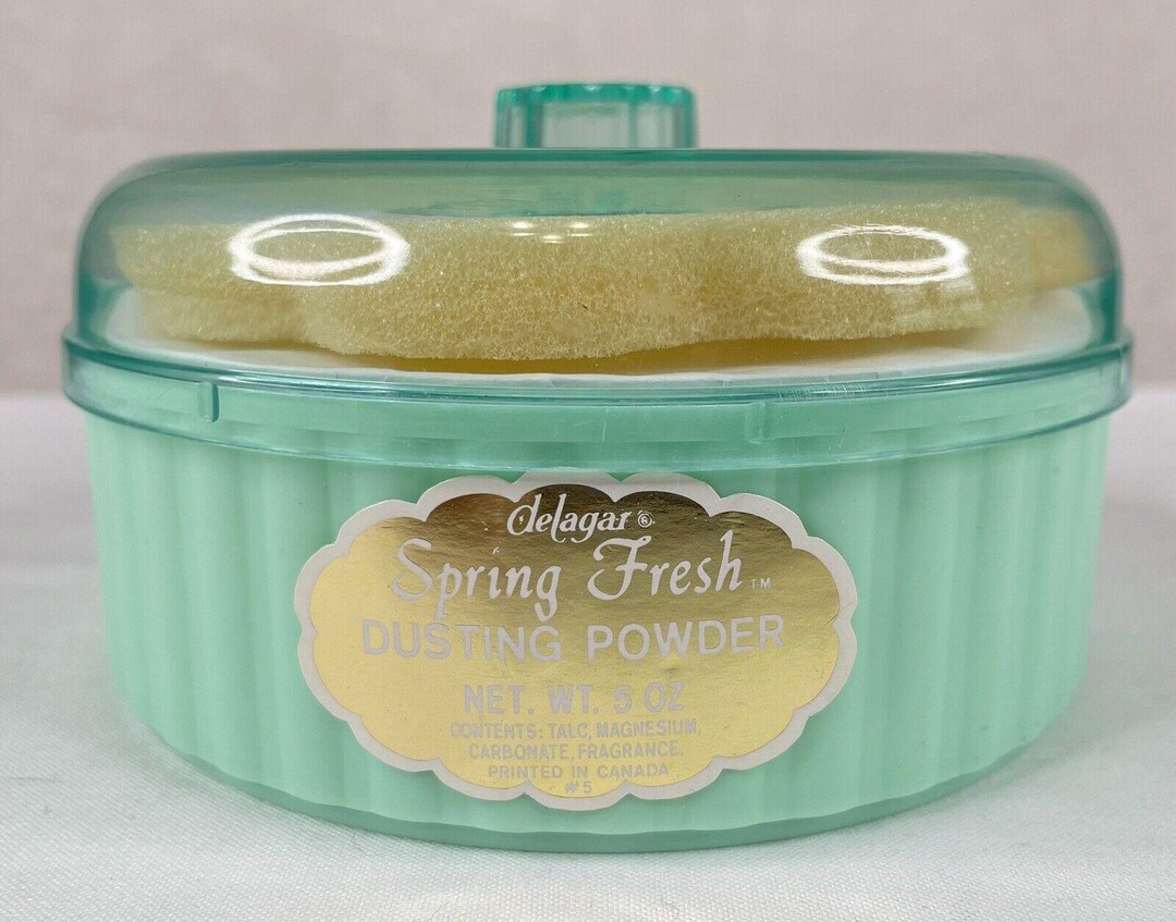 Delagar SPRING FRESH Perfumed Dusting Powder Talc Fragrance Puff 5 Oz ...