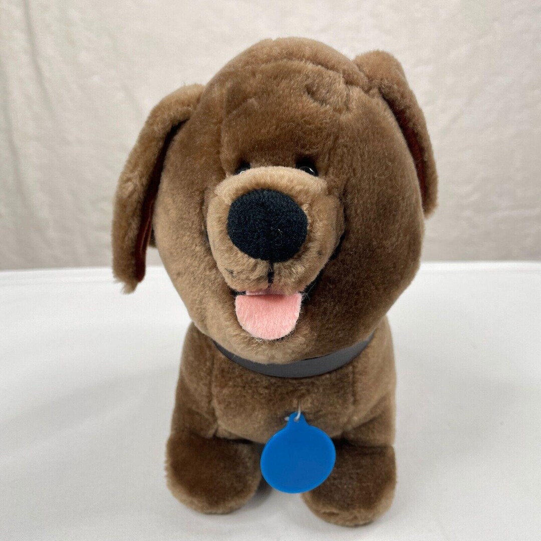 Vintage Dakin Plush Puppy Dog Barbara Alexander 1984 Dark Brown ...