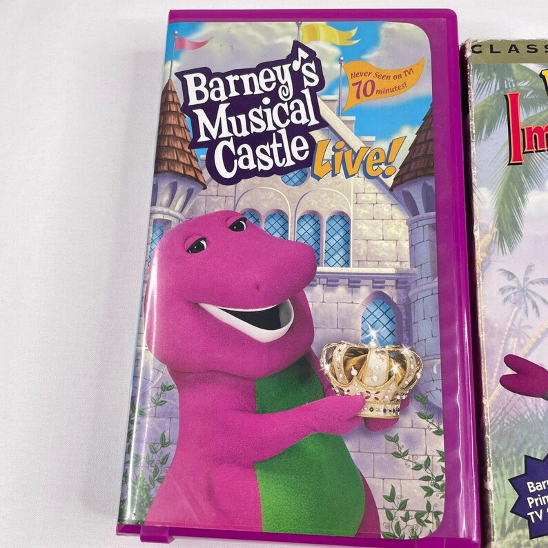 Vintage BARNEY VHS Lot of 3 Imagination Island Musical Castle More ...