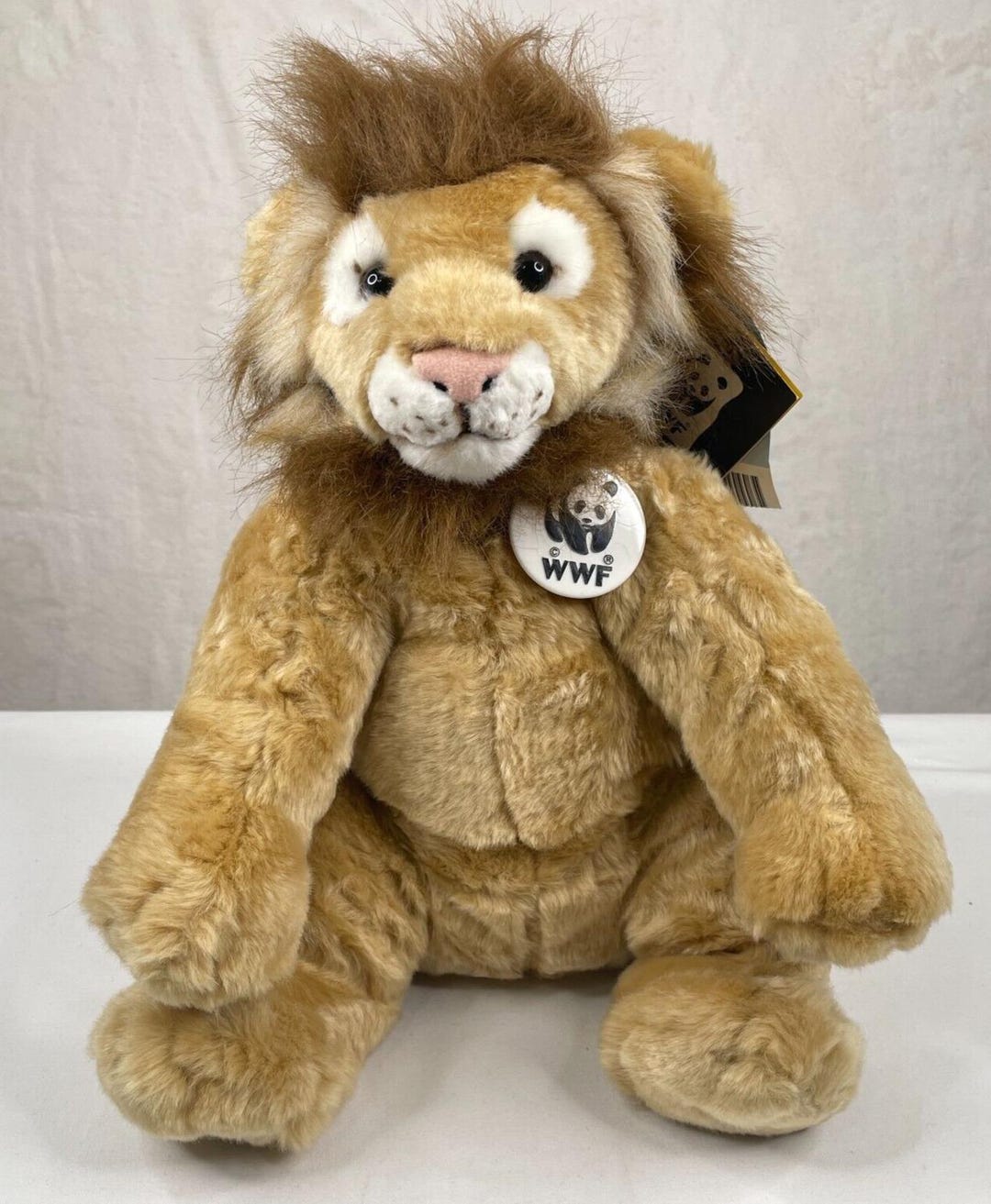 Build a Bear WWF World Wildlife Fund 12 Sitting LION 2003 Stuffed Plush ...