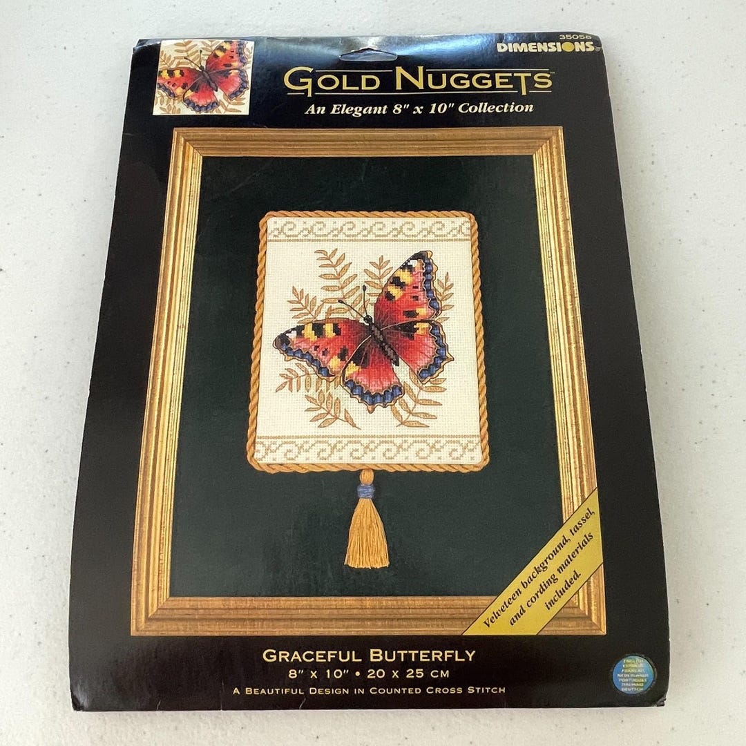 Dimensions Gold Nuggets Graceful Butterfly Monarch Cross Stitch Kit ...