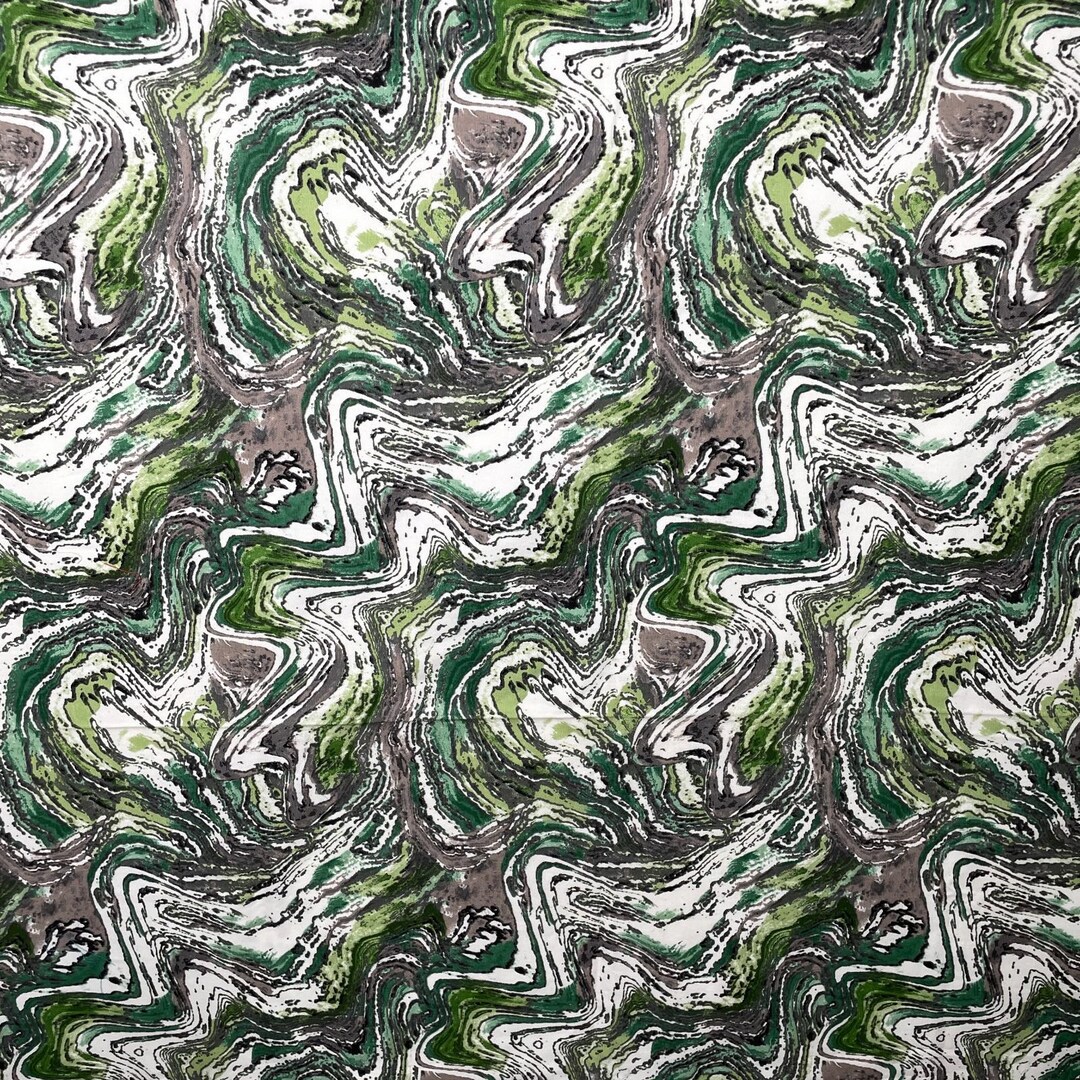 Richloom Sway Back Agate Abstract Marble Green Gray Upholstery Fabric ...
