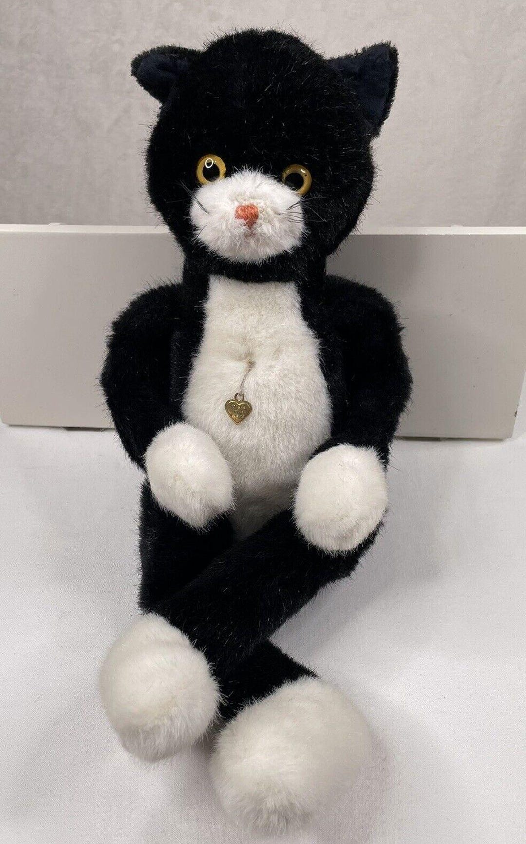 Vintage Berg Cat Plush Tuxedo Kitty Tiere Mit Herz Heart Handmade ...
