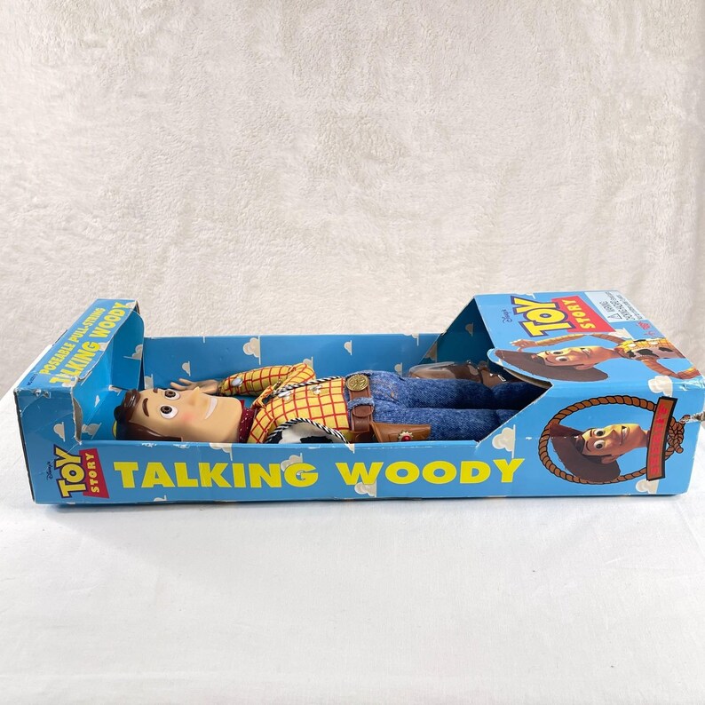 Toy Story 1995 Poseable Talking Pull String Woody Thinkway Toys NIB No ...