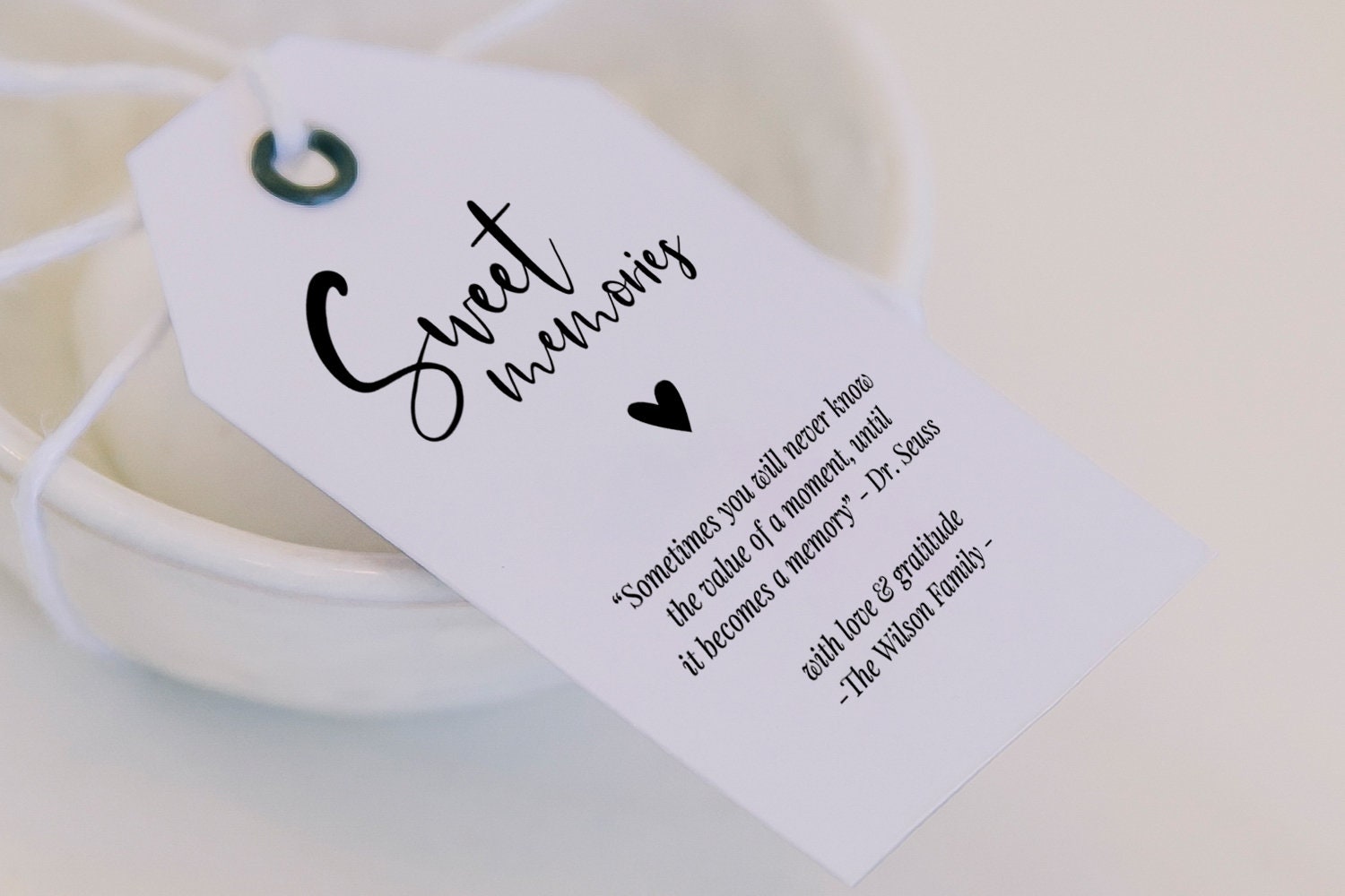 Sweet Memories - Editable Tag Template - Celebration of Life Favor Tags ...