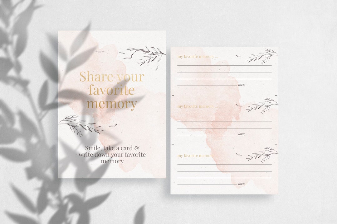 Gray & Gold - Share A Memory Printable Set - Editable Template ...