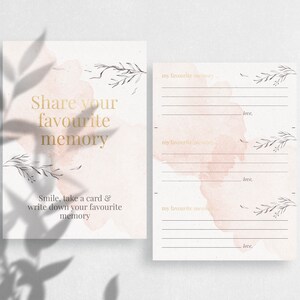 Gray & Gold - Share A Memory Printable Set - Editable Template ...