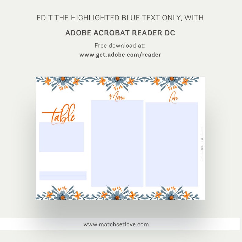 Printable Triangle Wedding Menu and Table Number Set of Four - Etsy