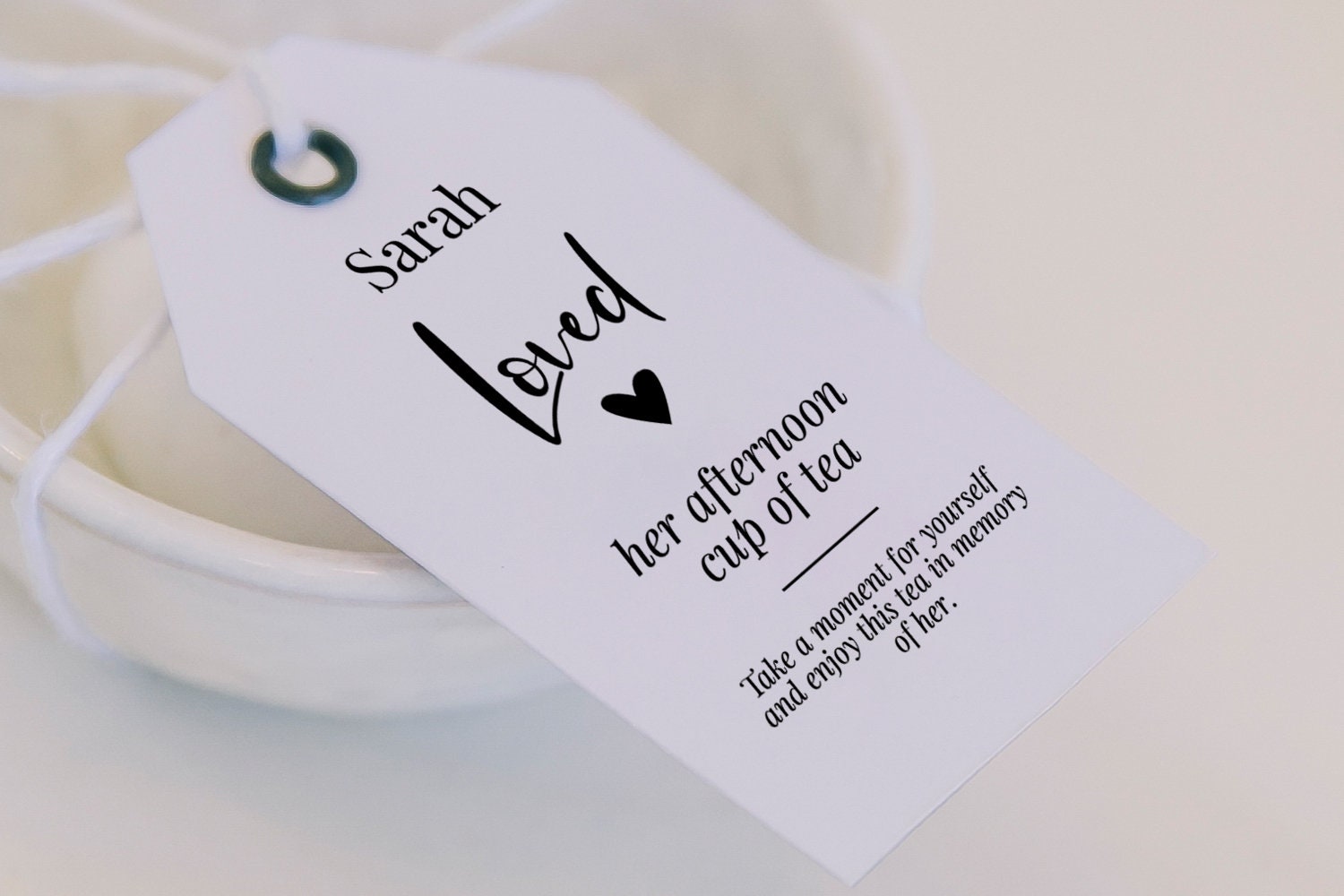 Loved - Editable Tag Template - Celebration of Life Favor Tags ...