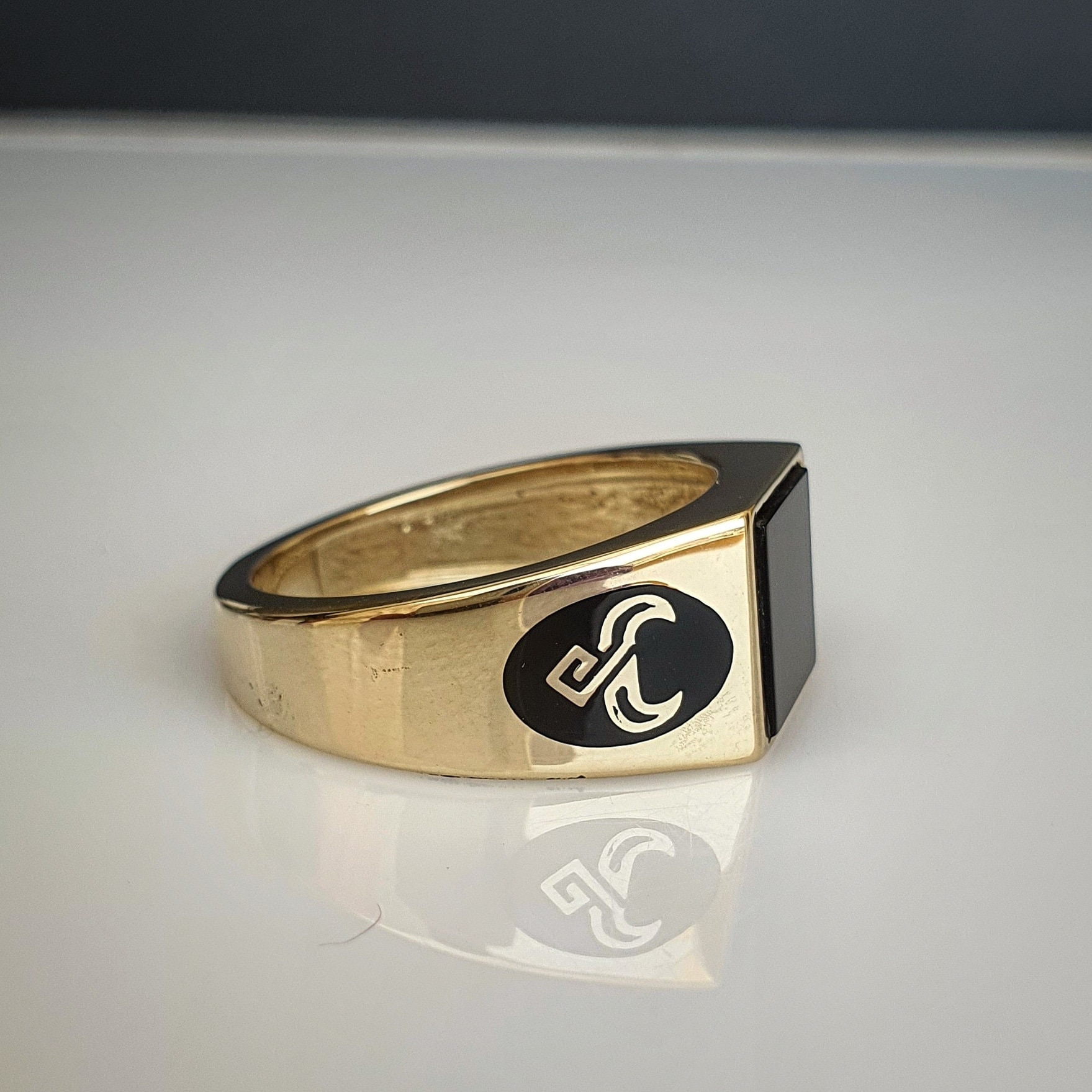 Signet Ring Solid Gold Bull, Taurus Zodiac Personalized Ring, Onex ...