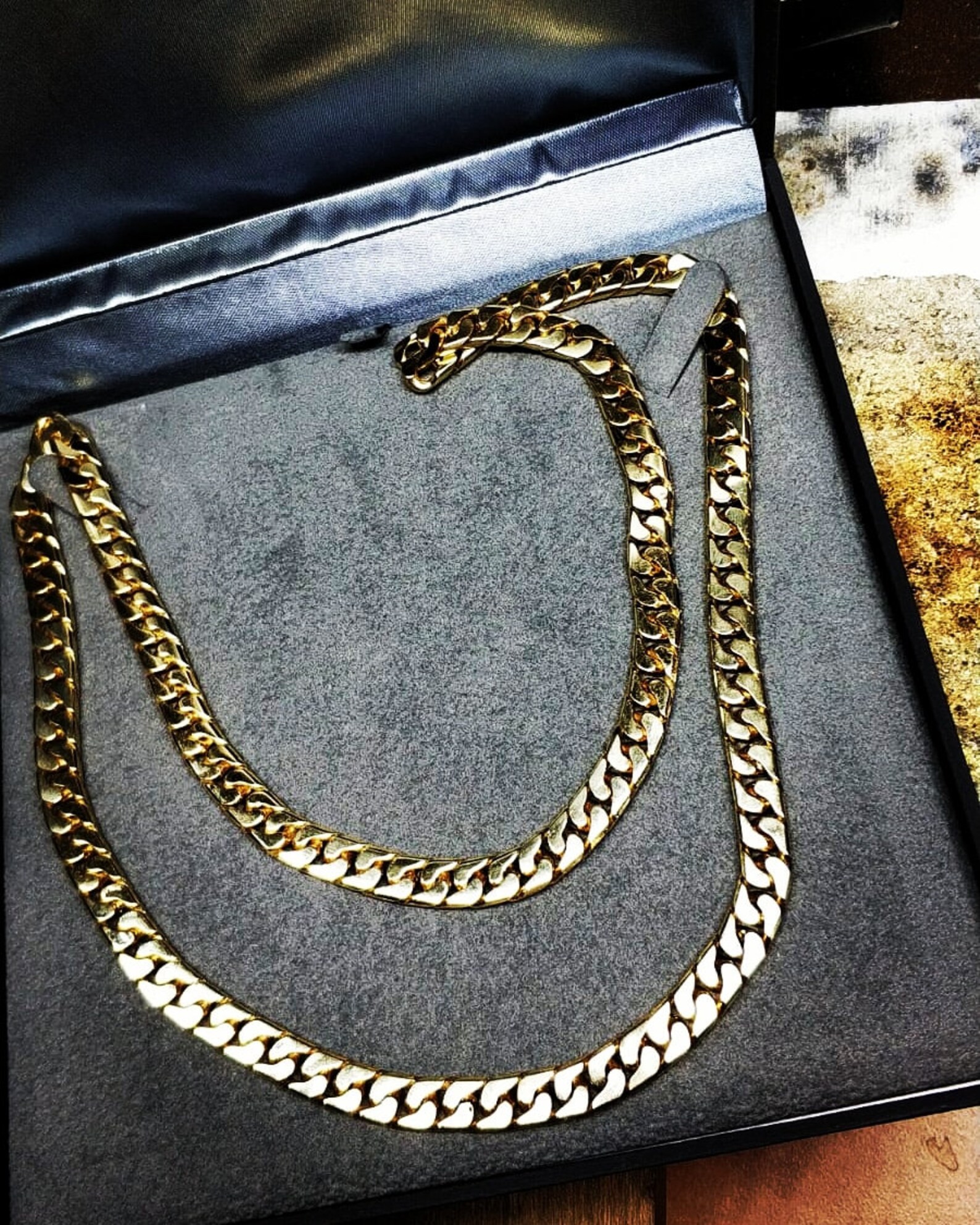 130 Gram Solid Gold Chain Handmade, Free Shipping - Etsy