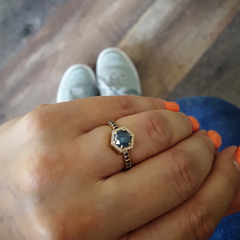 Rustic Diamond Ring - Etsy