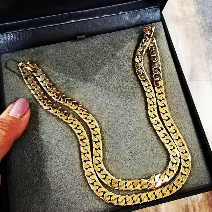 130 Gram Solid Gold Chain Handmade, Free Shipping - Etsy