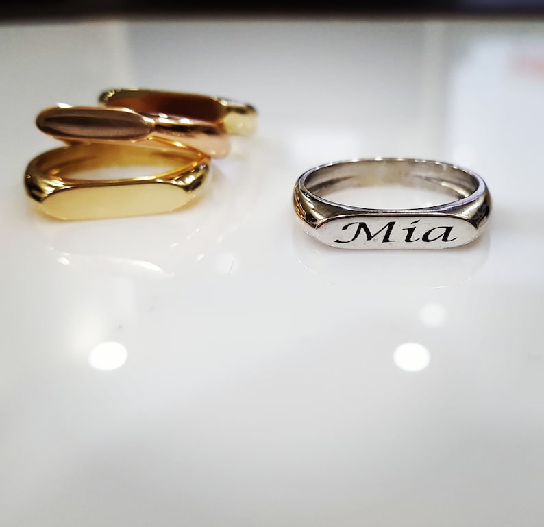 Personalized Name Ring Gold Free Shipping - Etsy