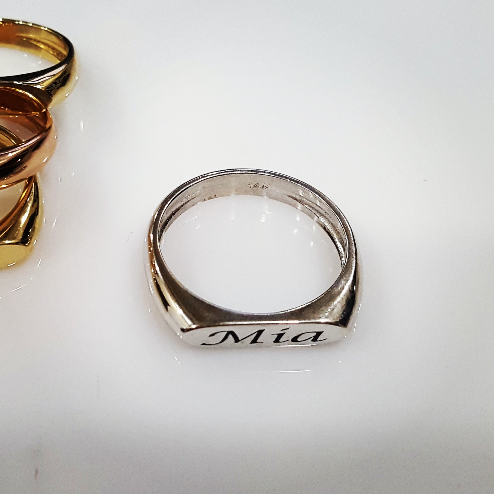 Personalized Name Ring Gold Free Shipping - Etsy