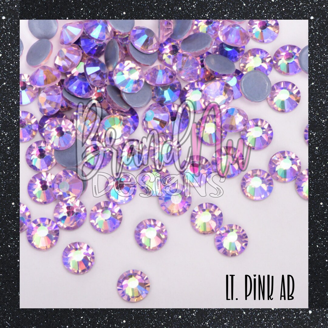 Lt. Pink AB Hotfix Glass Rhinestones: Select Size - Etsy