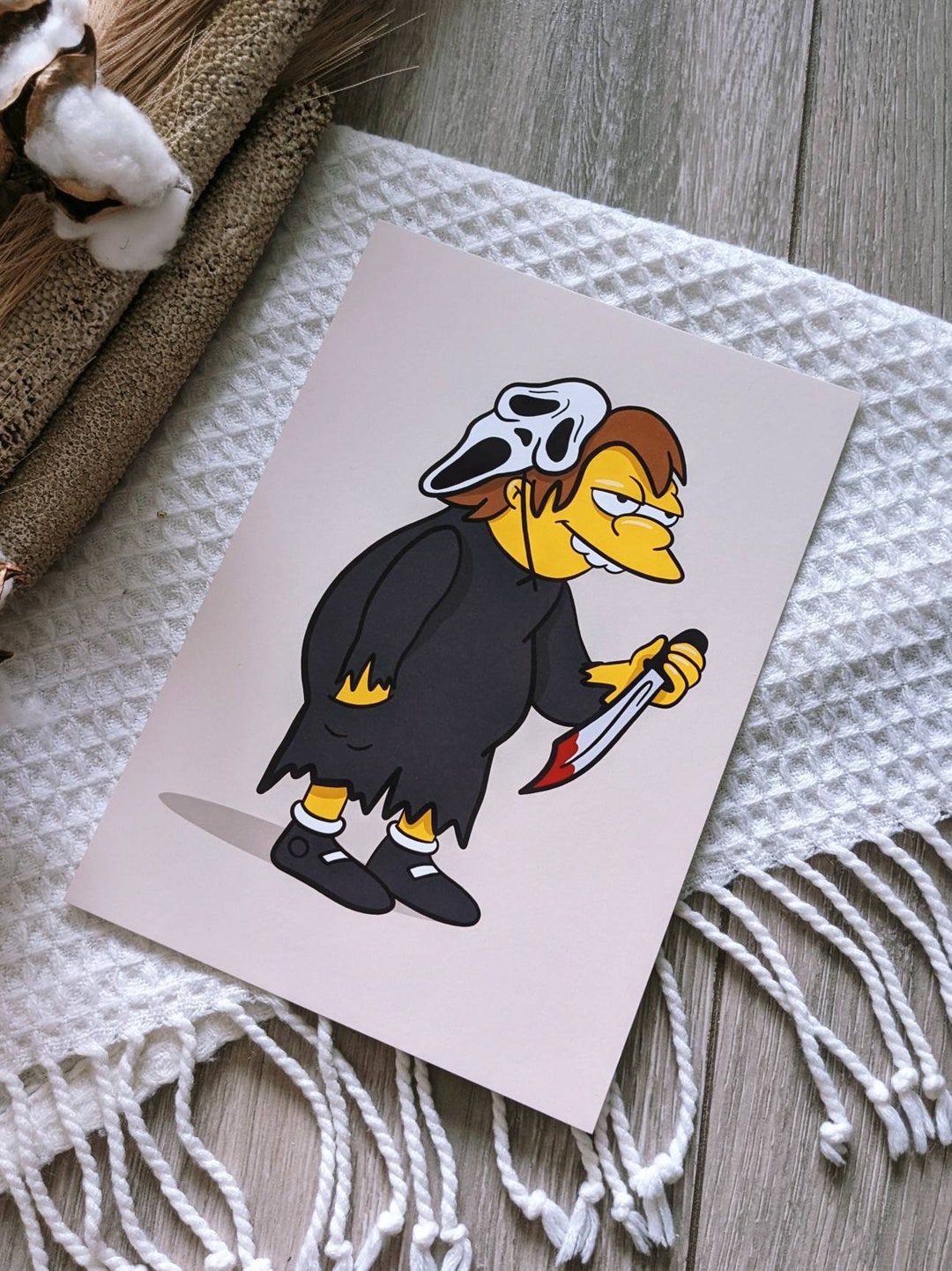 Nelson Scream Ghostface Simpsons Art Print Fun, Cross Over Thriller ...