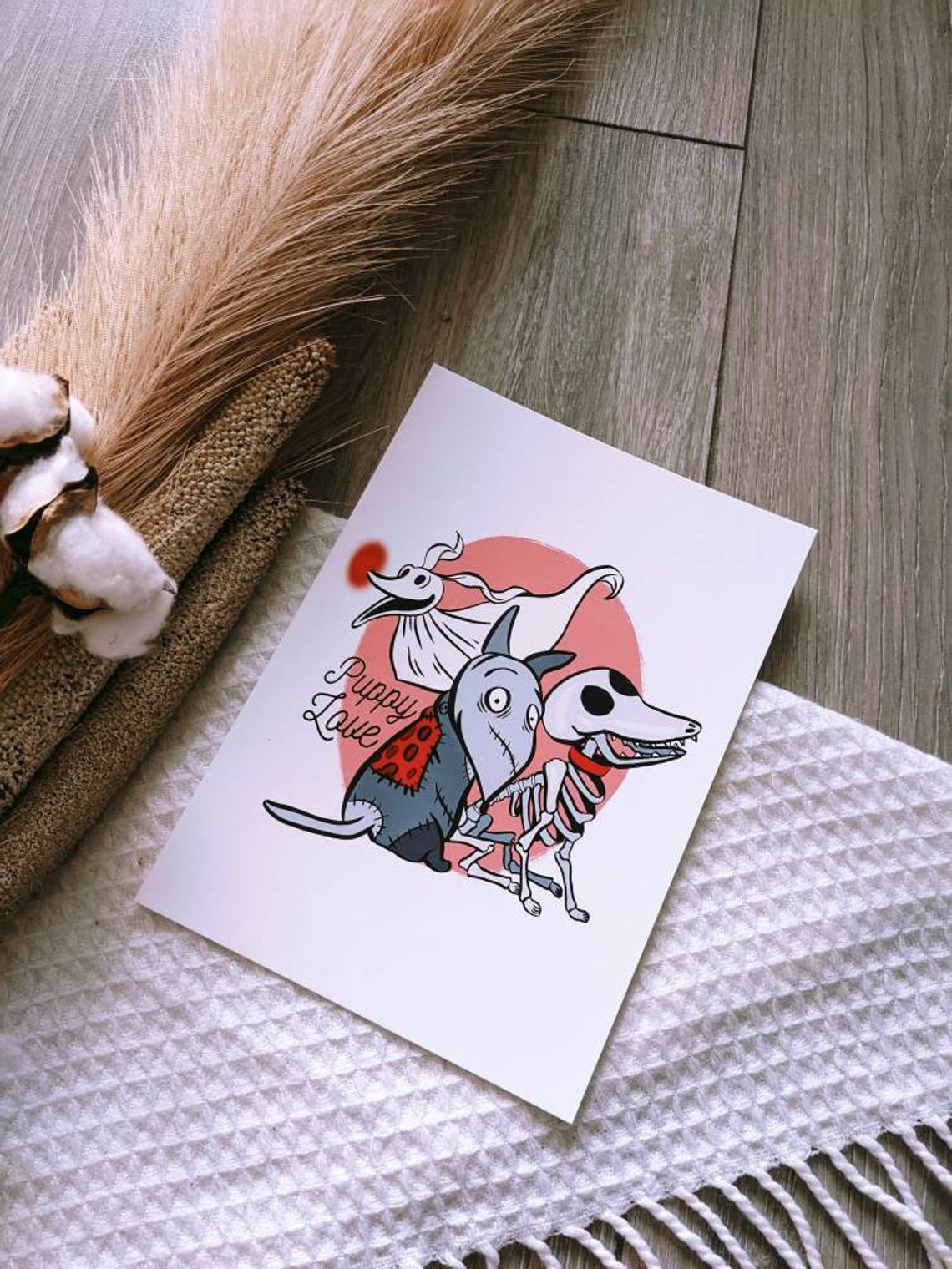 Tim Burton Puppy Love Art Print | Etsy