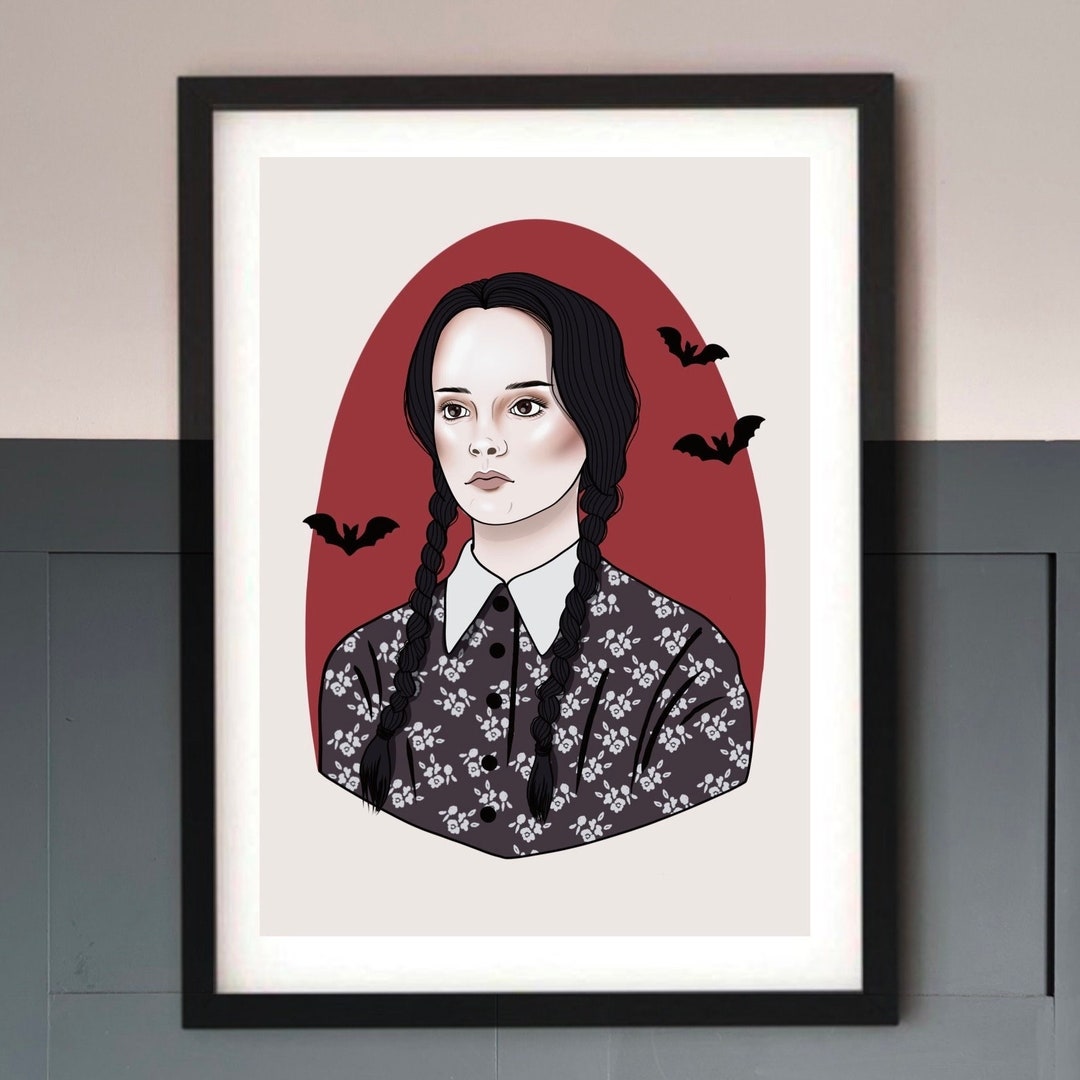 Gothic Floral Wednesday Addams 90’S Movie Art Print | the Addams Family ...