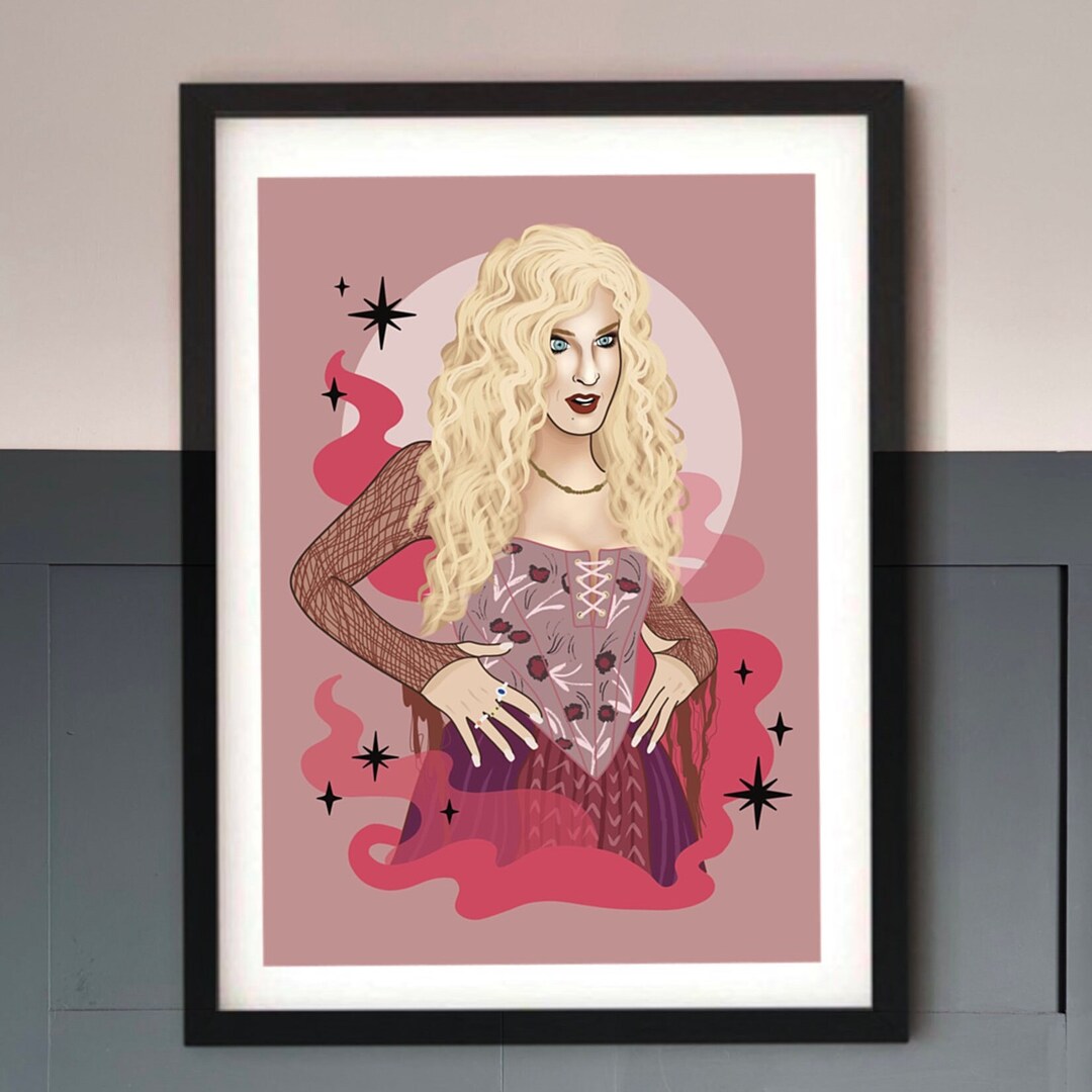 Hocus Pocus 90s Movie Sanderson Sister Art Print Sarah, Winnie and Mary ...