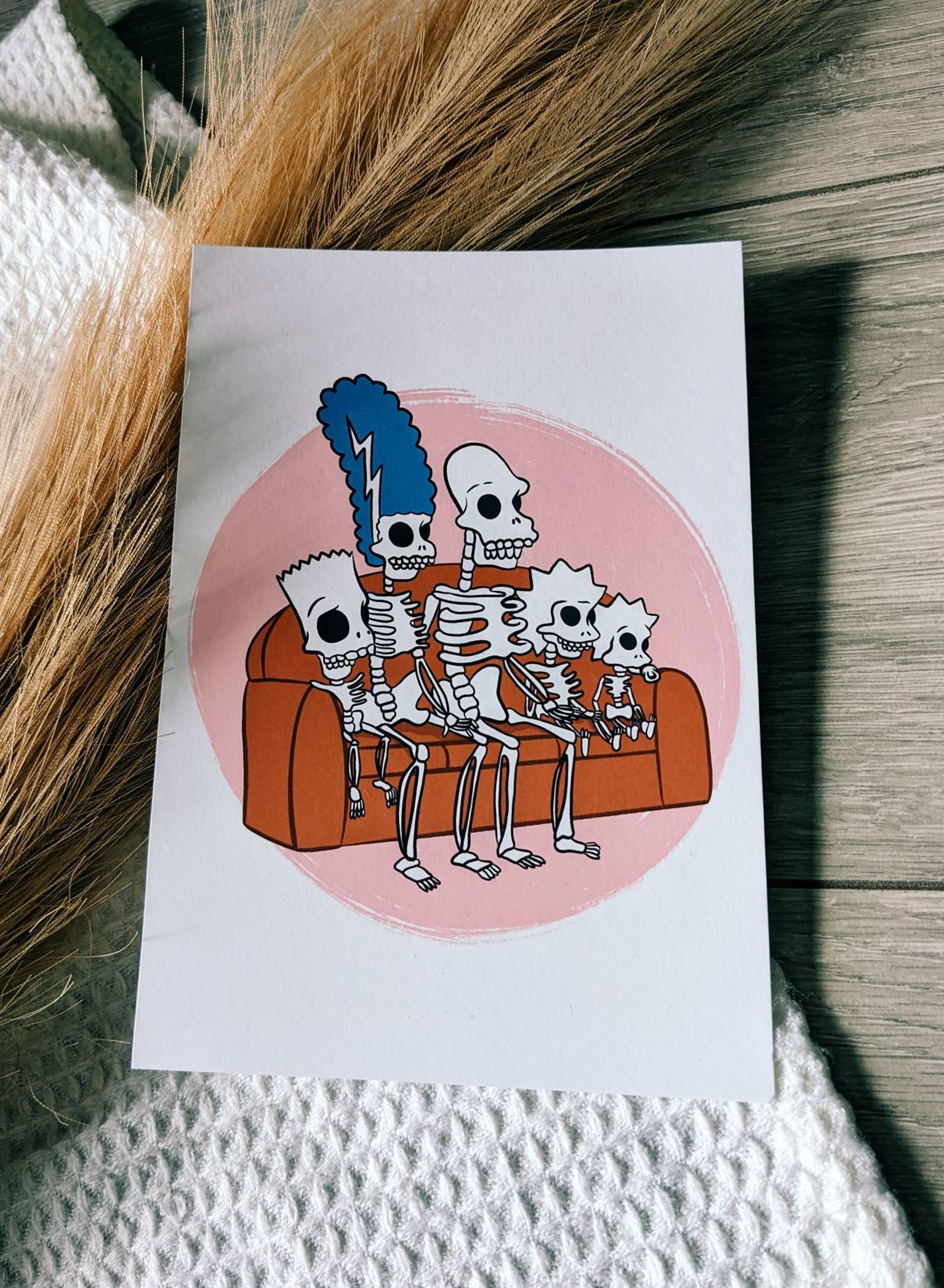 Simpsons Skeletons Tree House of Horror Art Print - Etsy UK