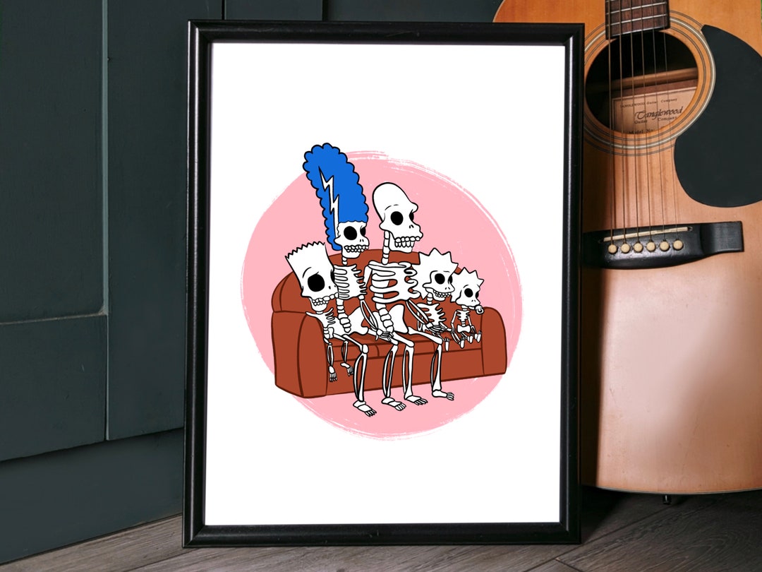 Simpsons Skeletons Tree House of Horror 90’s Tv/movie Art Print | Pop ...