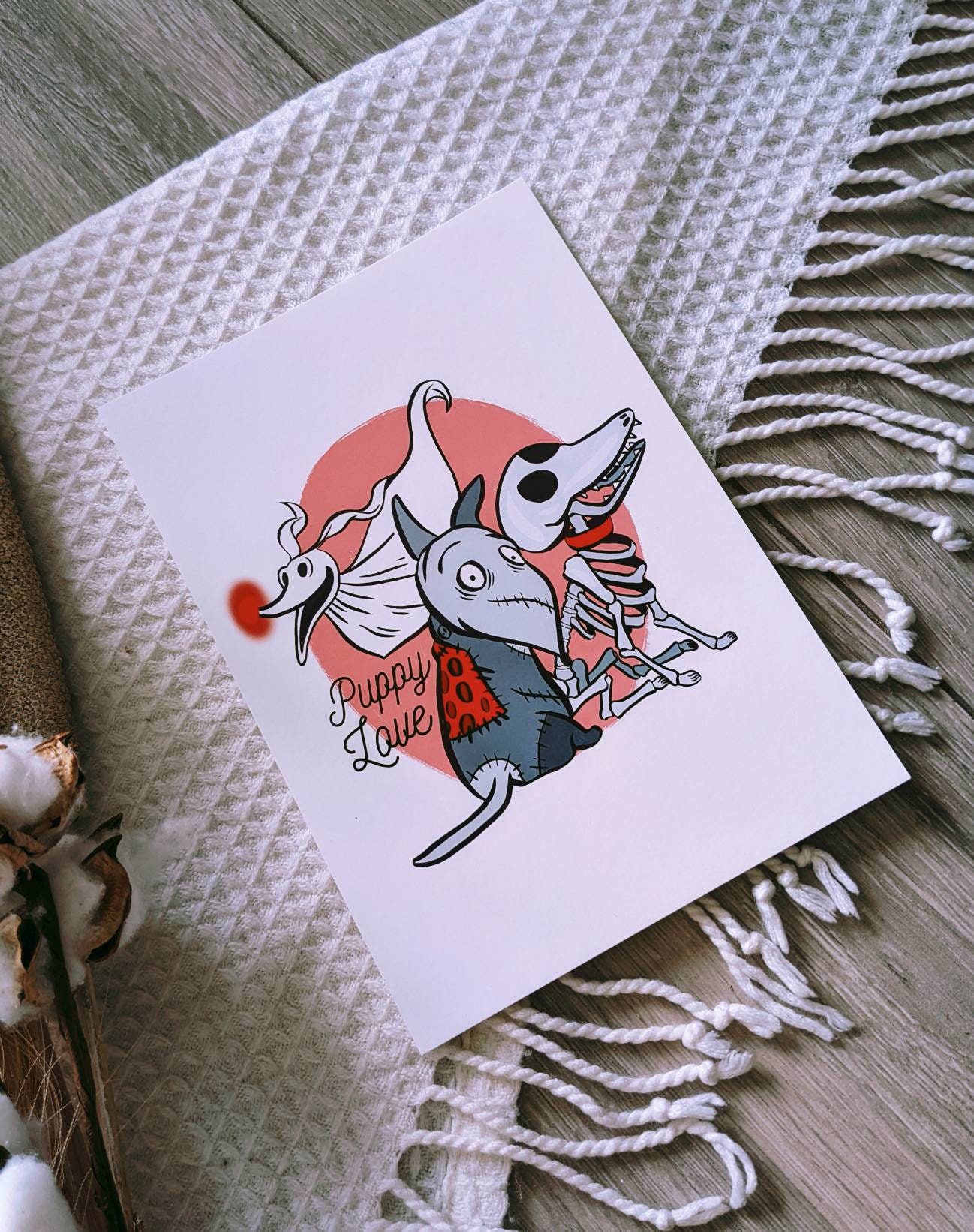 Tim Burton Puppy Love Art Print | Etsy