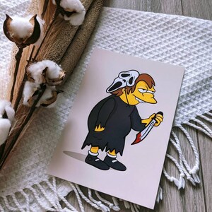 Nelson Scream Ghostface Simpsons Art Print | Etsy