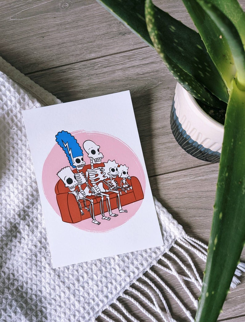 Simpsons Skeletons Tree House of Horror Art Print - Etsy UK