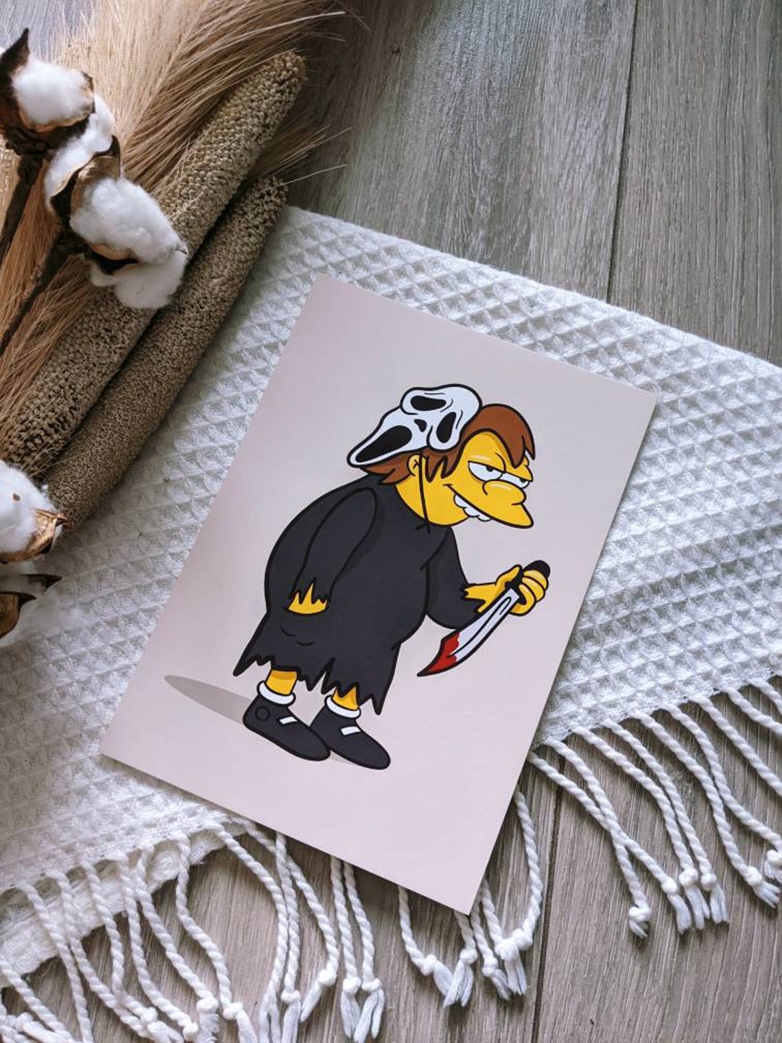 Nelson Scream Ghostface Simpsons Art Print - Etsy