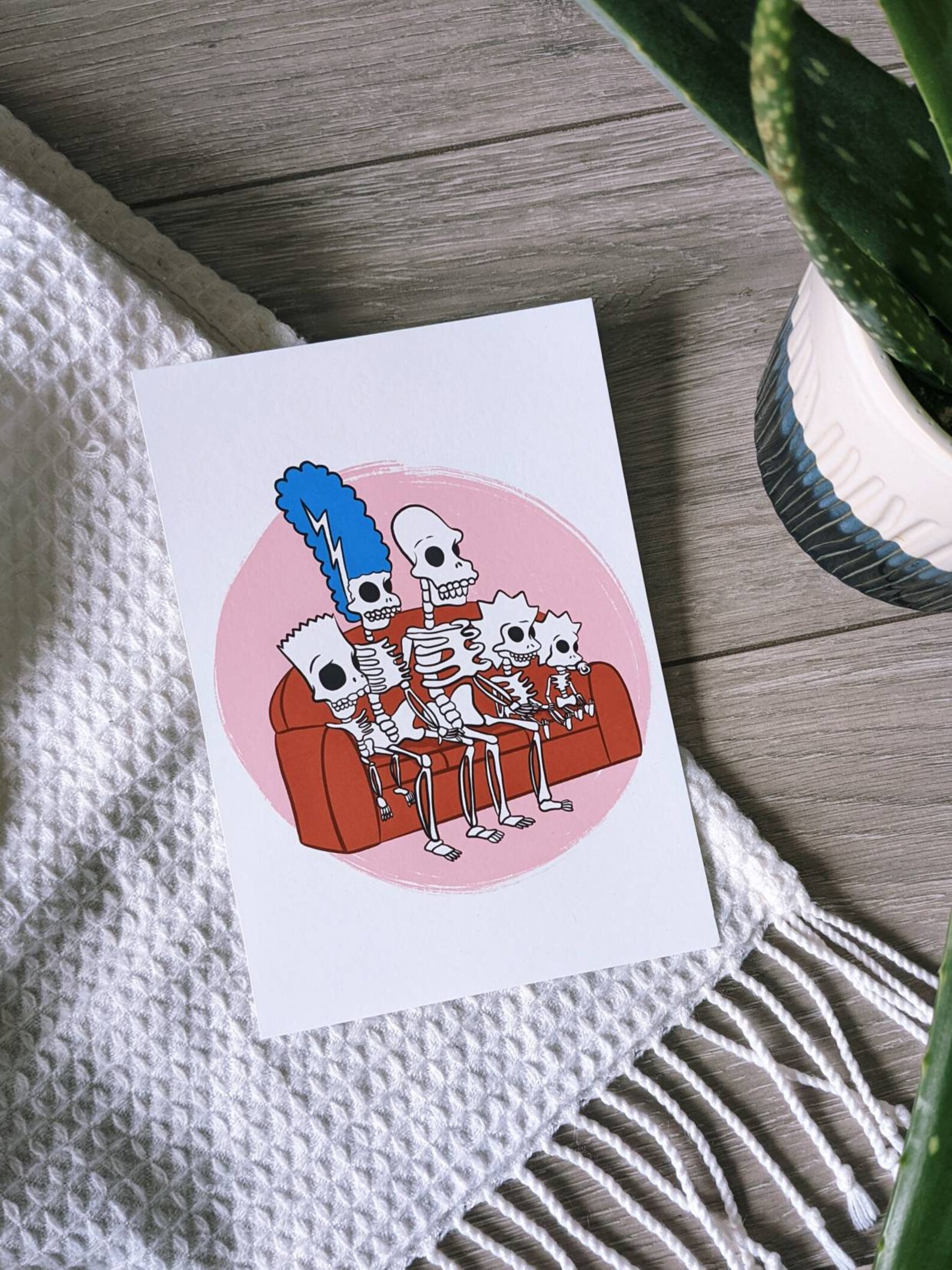Simpsons Skeletons Tree House of Horror Art Print - Etsy UK