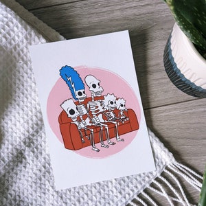 Simpsons Skeletons Tree House of Horror Art Print - Etsy UK