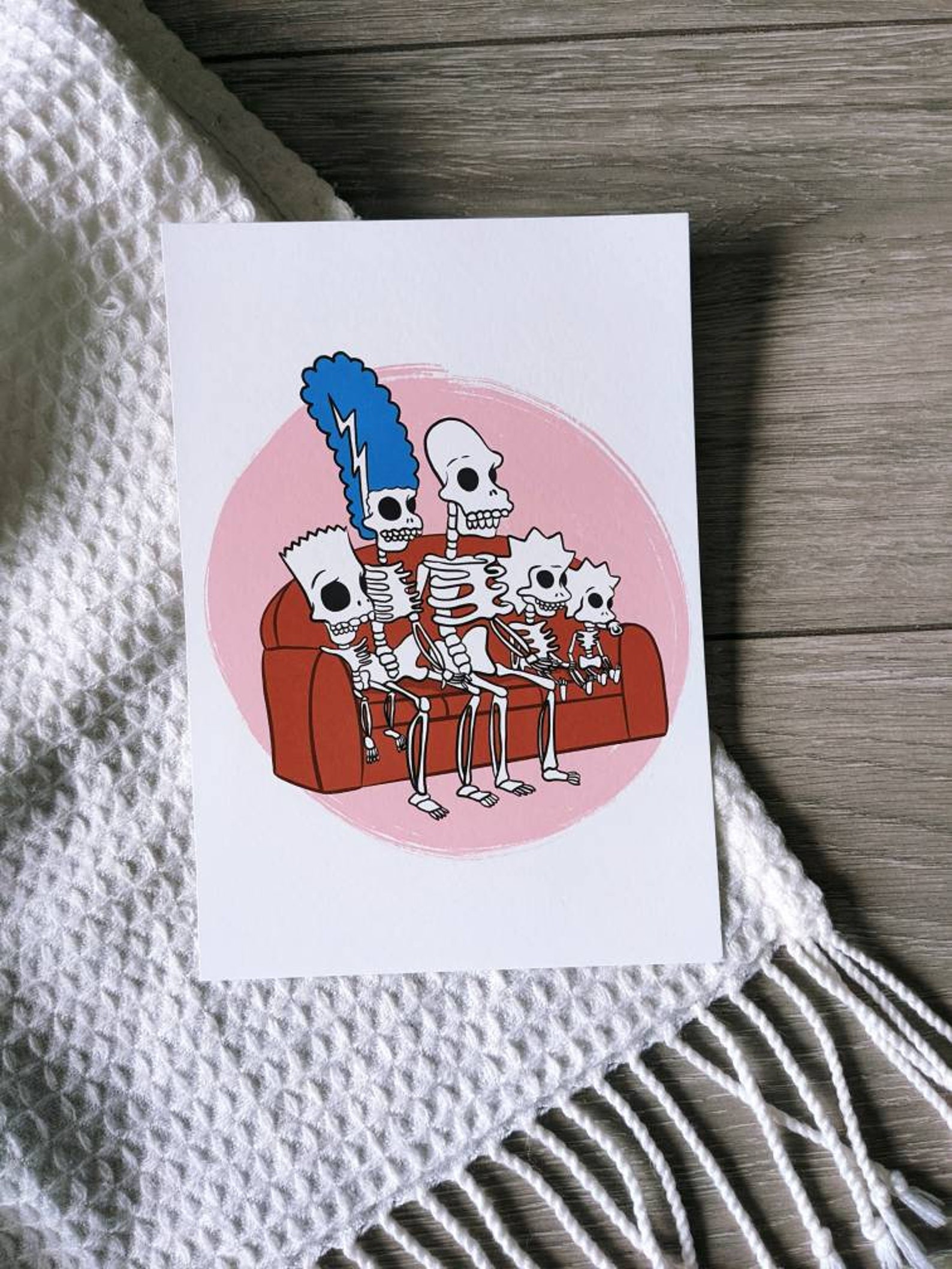 Simpsons Skeletons Tree House of Horror Art Print - Etsy UK