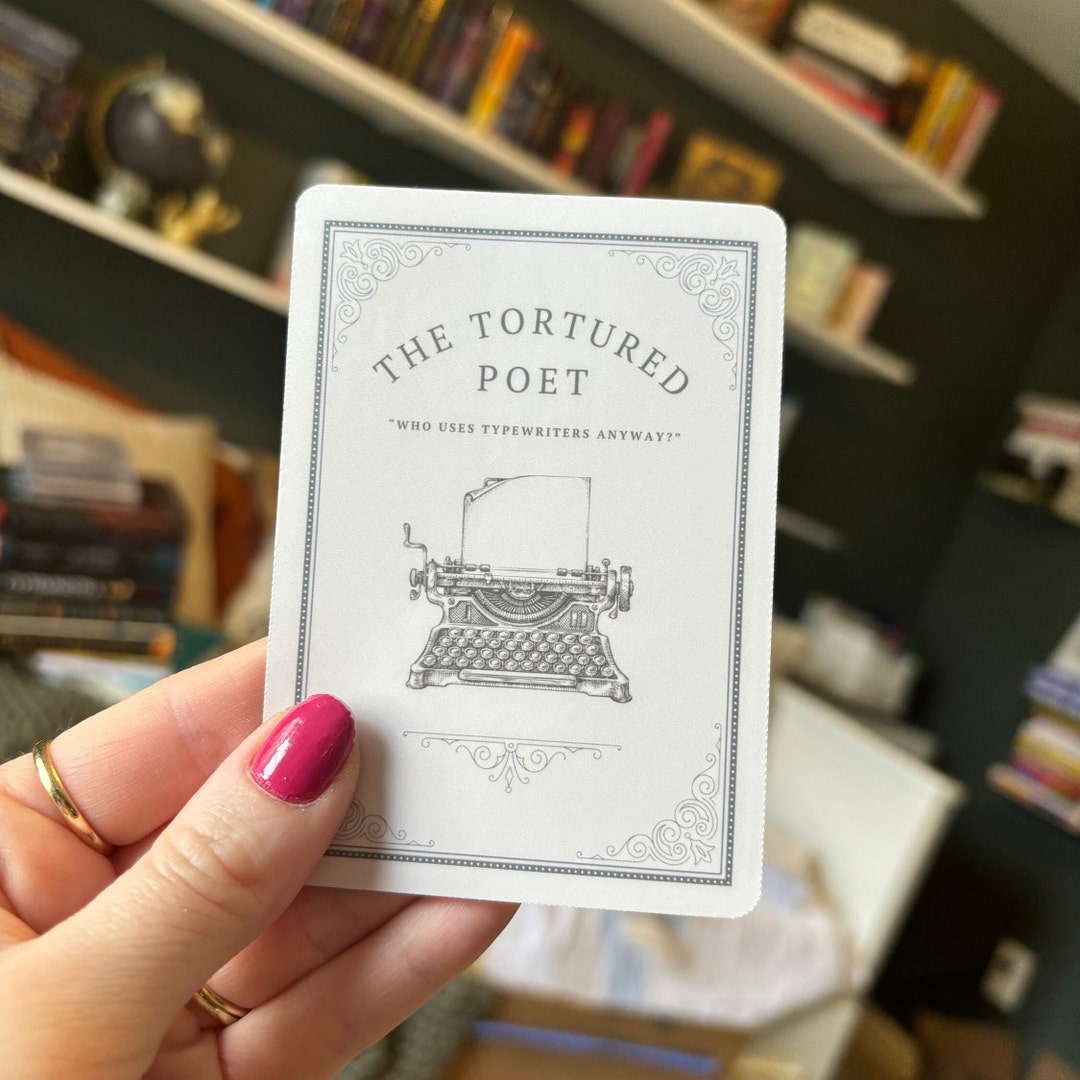 The Tortured Poet Tarot Card Sticker Who Uses Typewriters Anyway Taylor ...