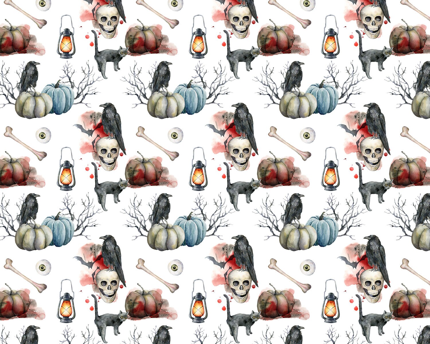 Halloween digital paper. Watercolor Halloween background. | Etsy