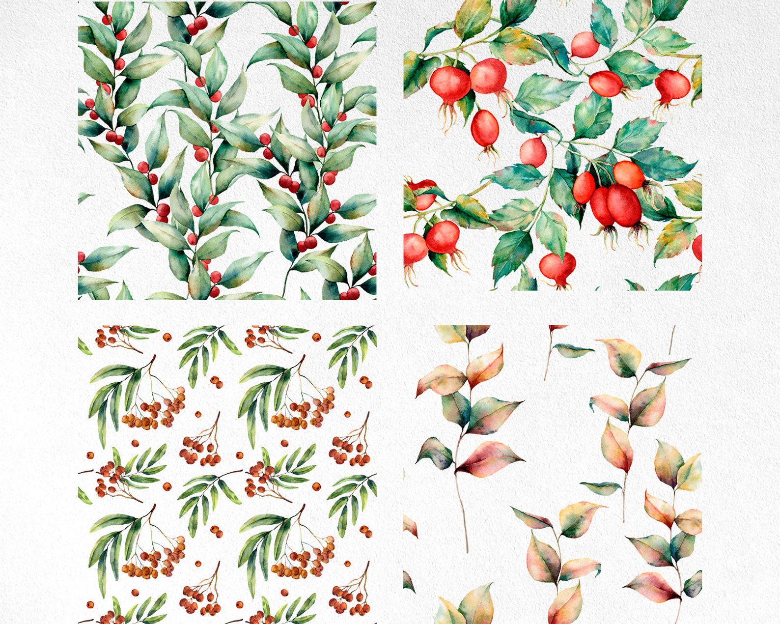 Fall Digital Paper. Autumn Digital Paper. Watercolor Forest | Etsy