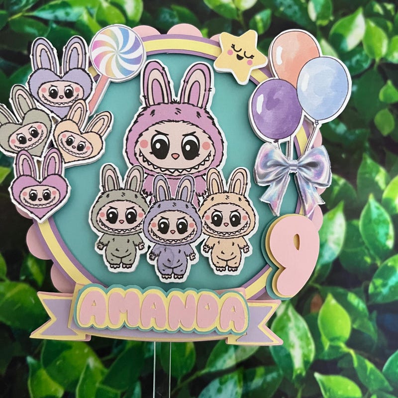 Labubu Cake Toppers - Etsy