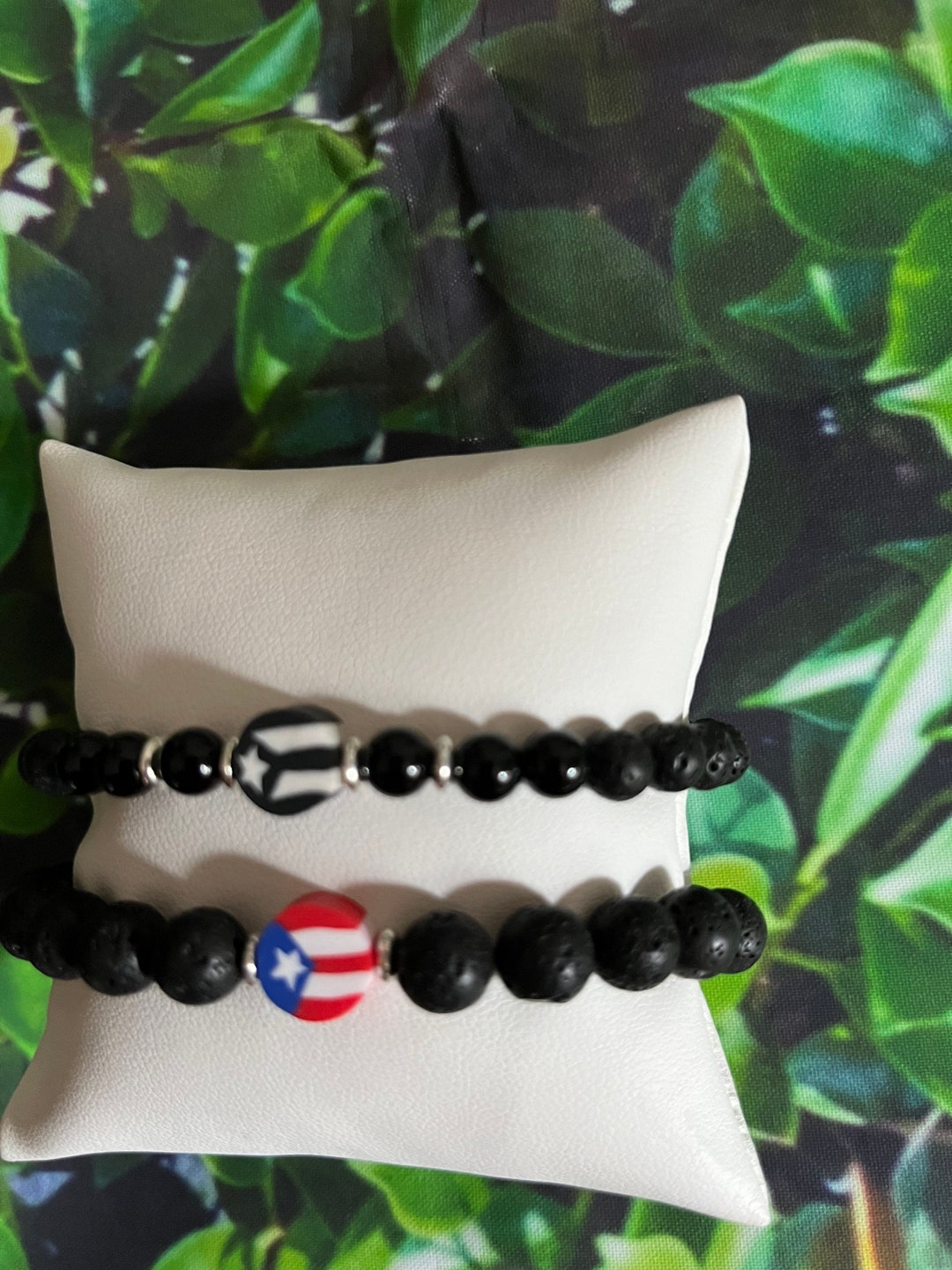 Puerto Rico , Flags, Lava Beads, Puerto Rico Inspired Stretchy ...