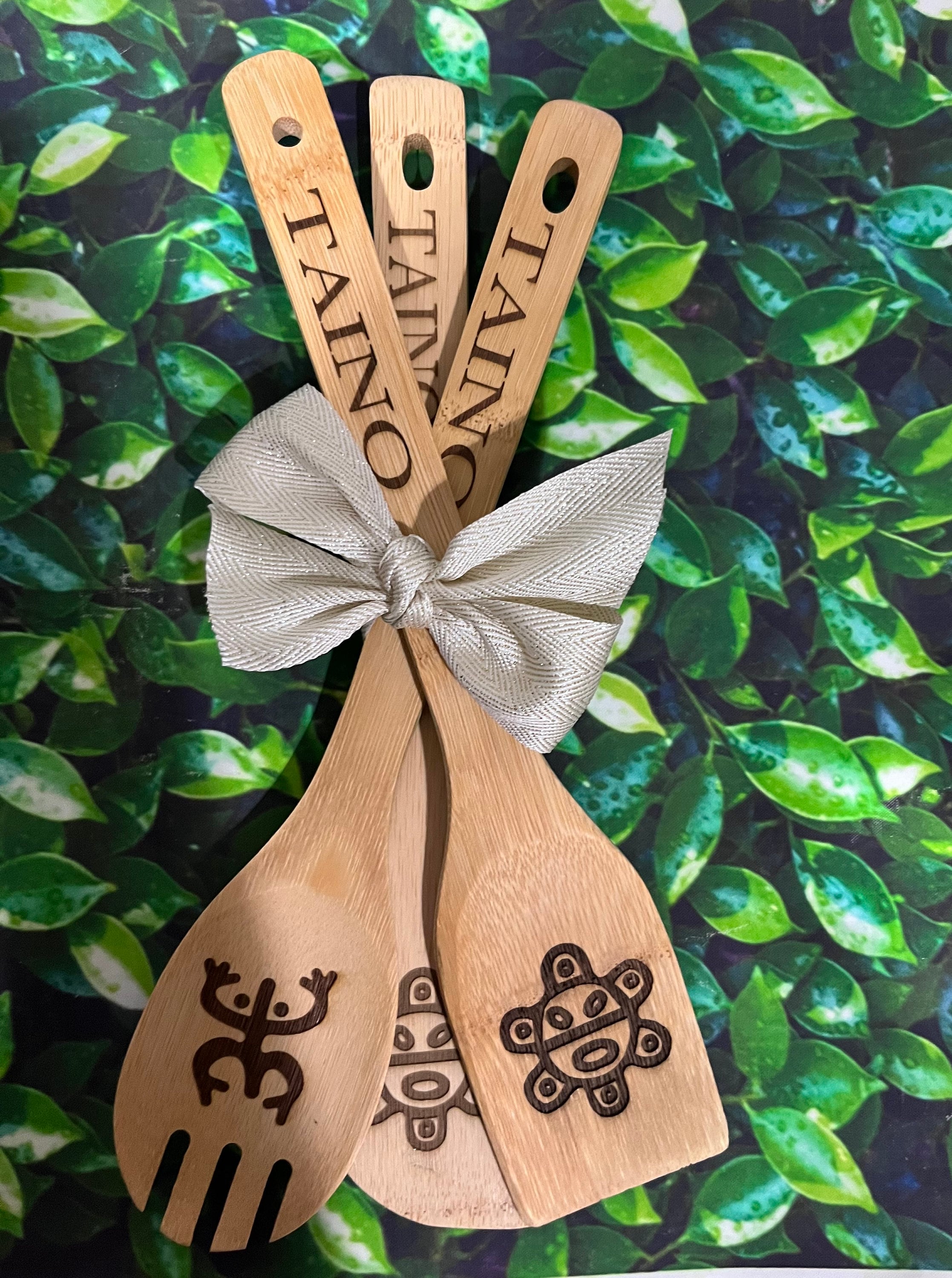 Taino, Puertorican Taino Symbols, Bamboo Utensils Sets. - Etsy
