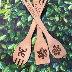 Taino, Puertorican Taino Symbols, Bamboo Utensils. - Etsy