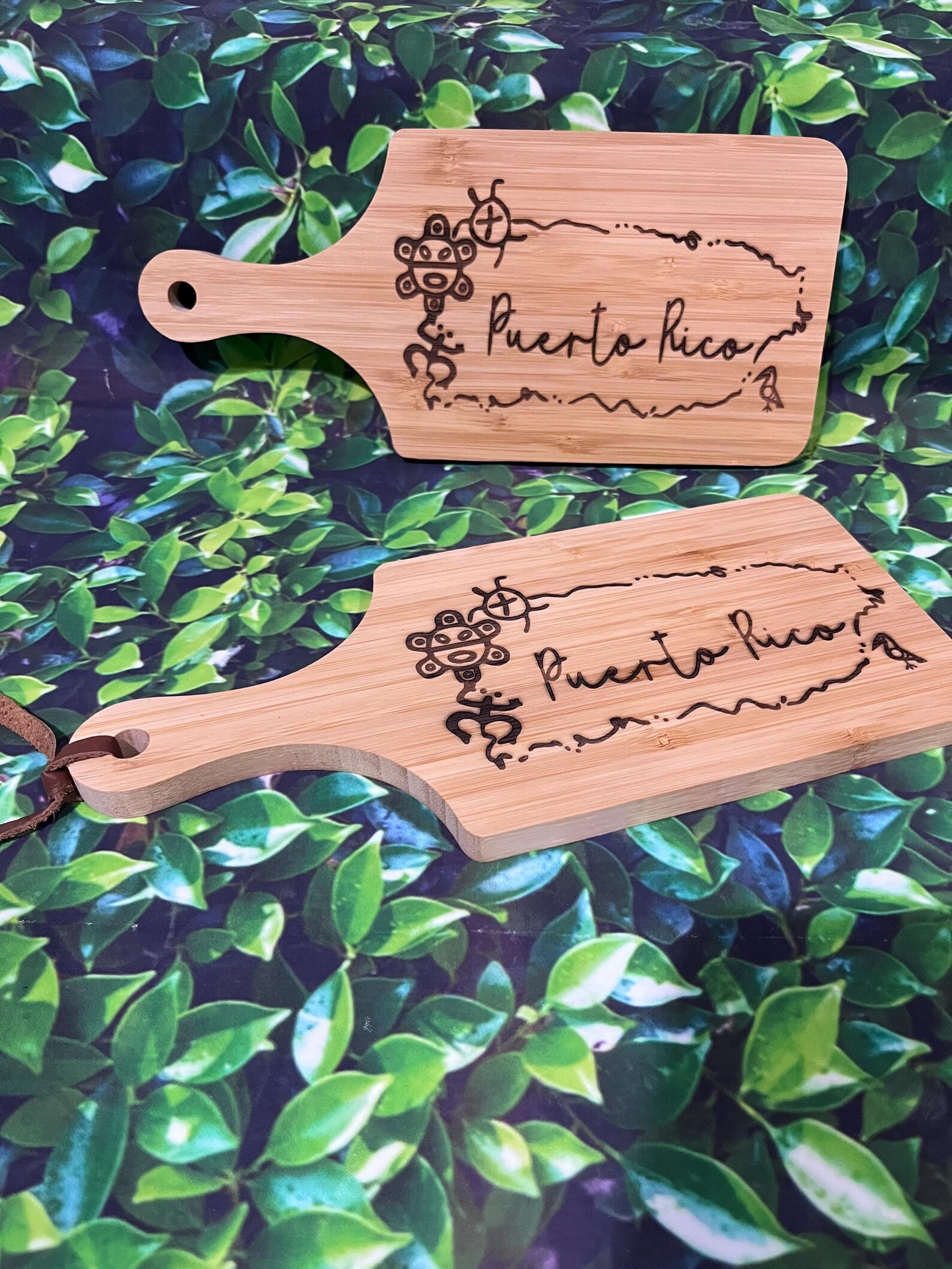 Taino Symbols Bamboo Cutting Board: Puerto Rico Heritage - Etsy