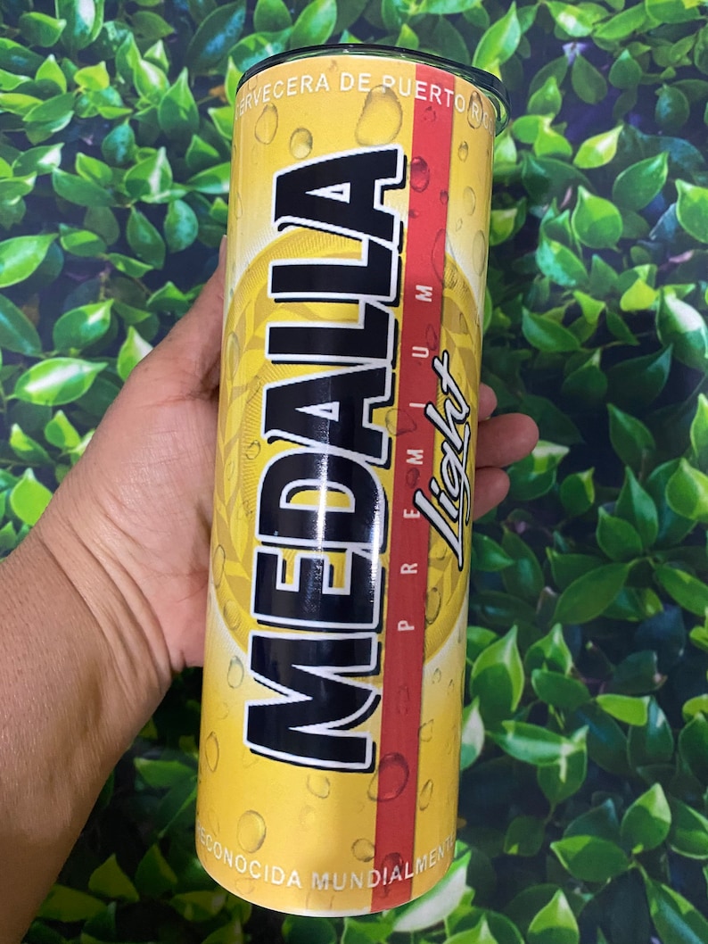 Medalla Light Skinny Tumbler 20 Oz Medall Light Inspired - Etsy