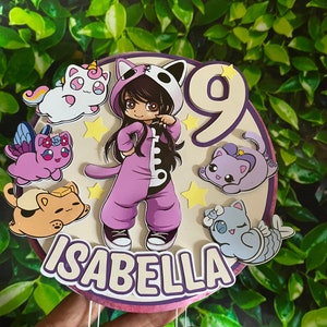 Aphmau Meemeow Inspired Caketopper, Personalized. - Etsy