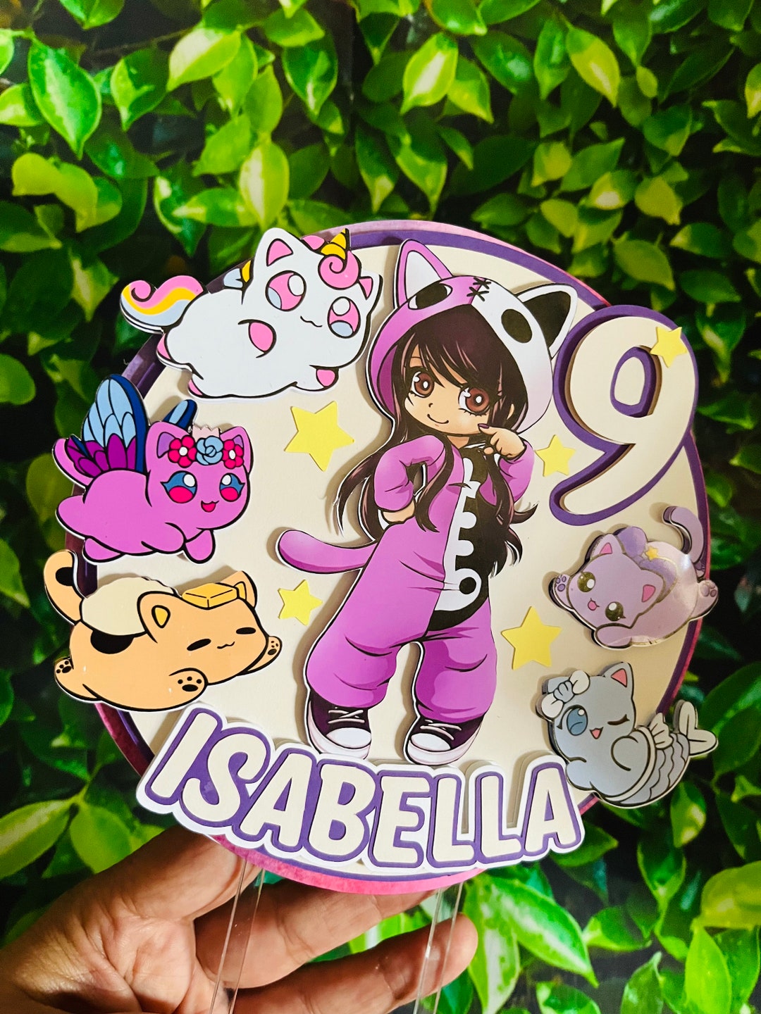 Aphmau Meemeow Inspired Caketopper, Personalized. - Etsy
