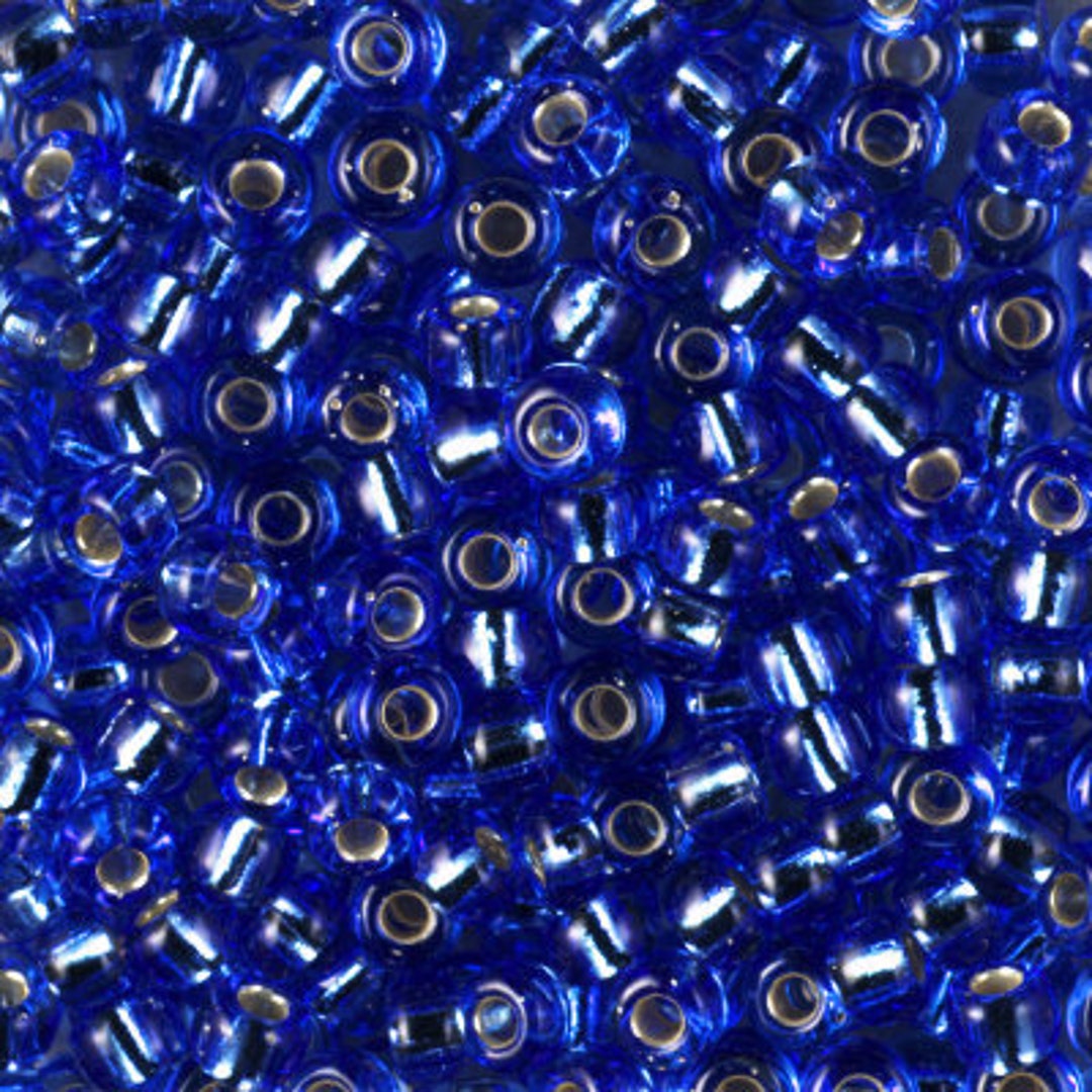 Seed Bead 6-2431 Miyuki Seed Beads Size 6/0 Silver Lined Dark ...