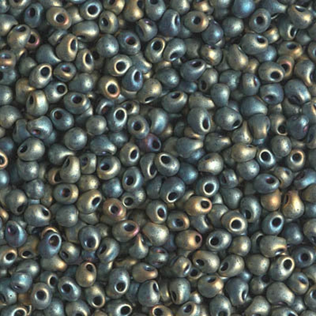 Drop Bead DP28-2008 Miyuki Drop Beads 2.8mm Matte Metallic Patina Iris ...