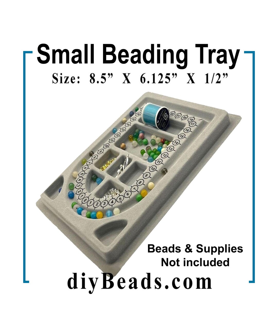 Bead Board, Small 8.5" X 6.125" Beading Tray, Perfect Size for ...