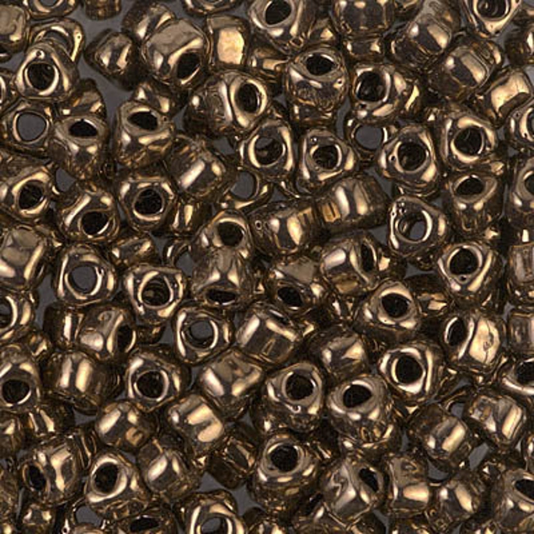 Triangle Beads TR5-457 Miyuki Triangle Beads 5/0 Metallic Dark Bronze ...