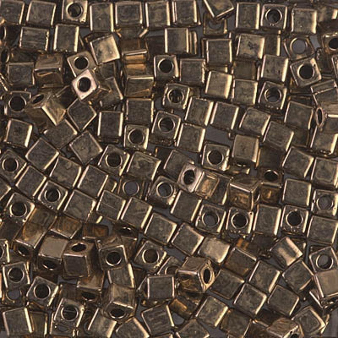 Square Bead SB3-457 Miyuki Square Beads - 3mm - Metallic Dark Bronze ...